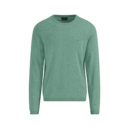 Strickpullover Fynch-Hatton, Herren, Gr. XXL, gr&uuml;n (fern), Strick, Obermaterial: 100% Baumwolle, meliert, unifarben, regular fit taillenbedeckt, Rundhals, Flachstrickb&uuml;ndchen, Pullover Strickpullover, mit Logo-Stickerei