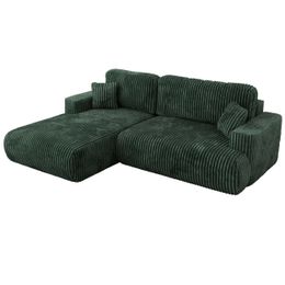 ECKSOFA OVO L Gr&uuml;n Cord - Links Seite