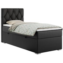 BOXBETT ALDA 90/200 Schwarz Kunstleder - H3 - Links Seite