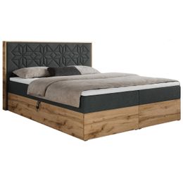 BOXBETT NESSI - 120/200 Dunkelgrau Struktur - H3