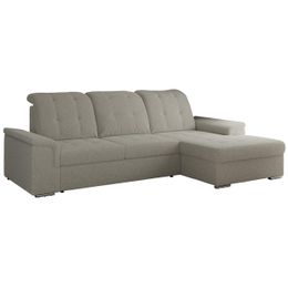 ECKSOFA MADRITO L - Hellgrau Boucle - Rechts