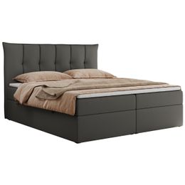 BOXBETT PREMIUM 10 120/200 Dunkelgrau Kunstleder - H3
