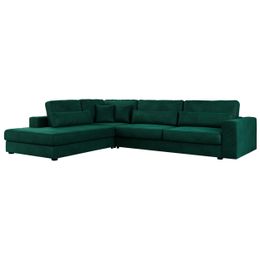 ECKSOFA Savona Dunkelgr&uuml;n Velvet - links