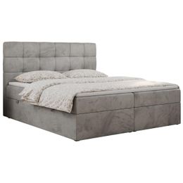 BOXBETT ERNI 120/200 - Hellgrau Velvet - H3