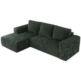 ECKSOFA TRENTINO L Gr&uuml;n Cord - Links
