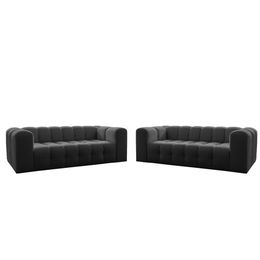 Fun M&ouml;bel SOFASET Solvie 4-4 In Moly