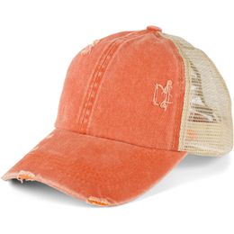 styleBREAKER "Ponytail Baseball Cap Used Look mit Mesh Einsatz" 1 Stk.