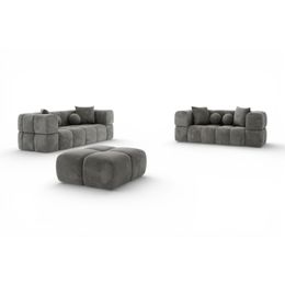 Fun M&ouml;bel SOFASET Vega 3-2 Inkl. Hocker