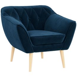 SESSEL Pirs 1 Sitzer Velvet Dunkelblau
