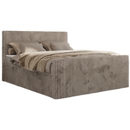 BOXBETT TILIANO DUO 160/200 - Hellbraun Cord - H3