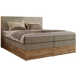 BOXBETT WOOD CLASSIC KING 200/200 - Dunkelbeige Strukture - H3