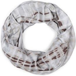Loop styleBREAKER "Loop Schal Batik Streifen", Damen, grau (hellgrau, oliv), Obermaterial: 50% Viskose CV. 50% Polyester PES., Modisch, Modet&uuml;cher Loop