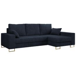 ECKSOFA Dorian Cord Dunkelblau