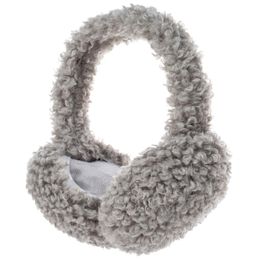 Ohrenw&auml;rmer styleBREAKER "Ohrenw&auml;rmer Teddypl&uuml;sch", Damen, grau (hellgrau), Obermaterial: 100% Polyester PES., Modisch, M&uuml;tzen