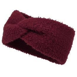 Stirnband styleBREAKER "Stirnband in Teddyfell Optik", Damen, rot (bordeaux, rot), Obermaterial: 100% Viskose CV., Modisch, M&uuml;tzen Stirnband