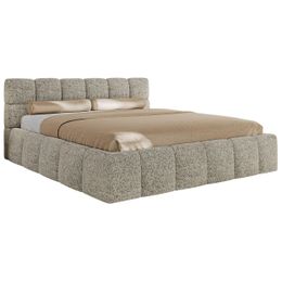POLSTERBETT NIRA CLASSIC 160/200 - Beige Strukture - Schaum-Matratze