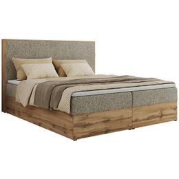 BOXBETT WOOD CLASSIC 140/200 - Dunkelbeige Strukture - H4