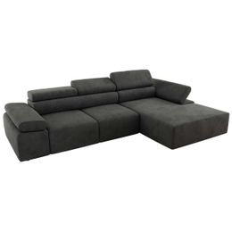 ECKSOFA RILASSO L Dunkelgrau Velvet - rechts