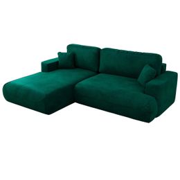 ECKSOFA OVO L Dunkelgr&uuml;n Velvet - Links Seite