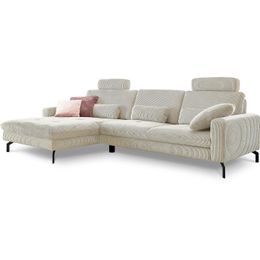 Ecksofa DIE PLANBAR "MP-IN20110 L-Form mit Kaltschaum-Polsterung", beige (natur), B:302cm H:87cm T:178cm, 100% Polyester, Sofas, Ecksofa, optional mit Funktionen erh&auml;ltlich