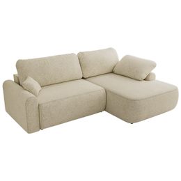 ECKSCHLAFSOFA CUBO L Creme Struktur - rechts