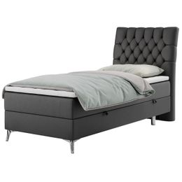 BOXBETT MILEN 90/200 Dunkelgrau Kunstleder - H4 - Rechts Seite