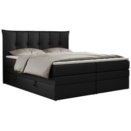 BOXSPRINGBETT PREMIUM 10 KING 160/200 Schwarz Kunstleder - H3
