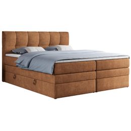 BOXSPRINGBETT ALVIN KING 200/200 Orange Struktur - H4