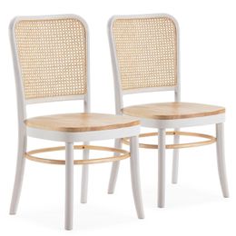 STUHL-SET 2 Vesta wei&szlig;e/eichen, Massivholz