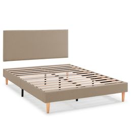 POLSTERBETT + kopfteil 140x200 cm Aura, Beige