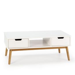 COUCHTISCH Baku wei&szlig; 2 Schubladen