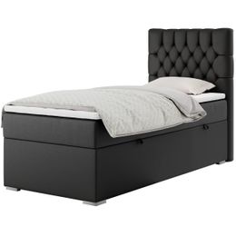 BOXBETT PERA 90/200 Schwarz Kunstleder - H3 - Rechts Seite