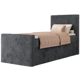 BOXBETT TILIANO DUO 90/200 - Grau Cord - H4 - Topper T25 - Rechts Seite