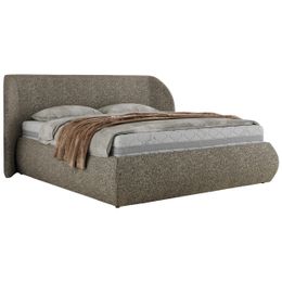 POLSTERBETT CAELA CLASSIC 180/200 - Grau Strukture - Schaum-Matratze