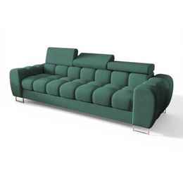 Fun M&ouml;bel SOFA 3-sitzer Bastien In Stoff Moly