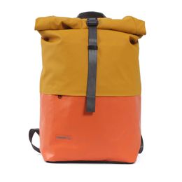 Laptoprucksack 7CLOUDS "Nomo 7.1", Damen, Gr. B/H/T: 25cm x 37cm x 14cm, onesize, gelb (orange, gelb), Polyethylen, Tarpaulin, Rucks&auml;cke Laptoprucksack, mit recyceltem PET