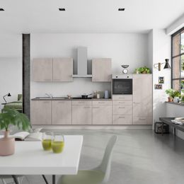 Nobilia K&uuml;chenblock Riva Low m. Ger&auml;ten Grau