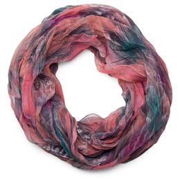 Loop styleBREAKER "Loop mit Feder Muster", Damen, rosa (rose), Obermaterial: 100% Viskose CV., Modisch, Modet&uuml;cher Loop