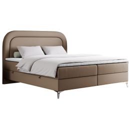 BOXBETT EIRA 120/200 Braun Kunstleder - H3