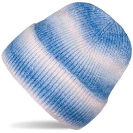 Strickm&uuml;tze styleBREAKER "Strickm&uuml;tze Ombr&eacute;", Damen, blau (blau, rose), Obermaterial: 80% Polyacryl PAN. 20% Wolle WO., Modisch, M&uuml;tzen Strickm&uuml;tze