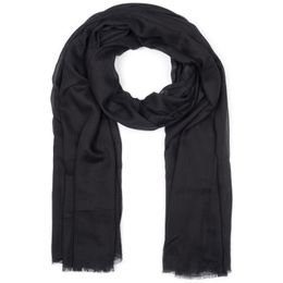 Schal styleBREAKER "Leichter Schal Einfarbig", Damen, schwarz, Obermaterial: 50% Viskose CV. 50% Baumwolle CO., Modisch, Modet&uuml;cher Schal