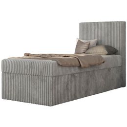 JUGENDBETT TILIO 90/200 - Hellgrau - H3 - Rechts Seite