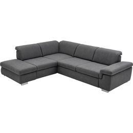 Ecksofa DIE PLANBAR "MP-IN17041 L-Form, Breite 320 cm", grau, B:320cm H:85cm T:260cm, 100% Polyester, Sofas, Ecksofa, mit Sitztiefenverstellung, optional Kopfteilverstellung & Bettfunktion