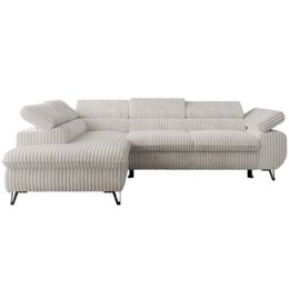 ECKSOFA PABLO L Beige Cord - Links Seite