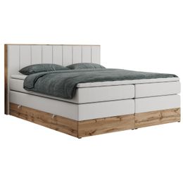 BOXSPRINGBETT BELLISSIMO KING 200/200 Wei&szlig; Kunstleder - H3