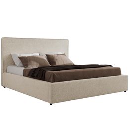 POLSTERBETT CORIVO CLASSIC 140/200 - Creme Strukture - Schaum-Matratze