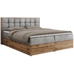BOXBETT ALBERO 1 - 140/200 Hellgrau Velvet - H3