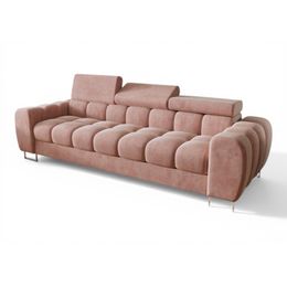 Fun M&ouml;bel SOFA 3-sitzer Bastien In Stoff Terra