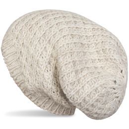 Strickm&uuml;tze styleBREAKER "Grobstrick Beanie M&uuml;tze", Damen, beige, Obermaterial: 10% Viskose CV. 80% Polyacryl PAN. 10% Wolle WO., Modisch, M&uuml;tzen Strickm&uuml;tze