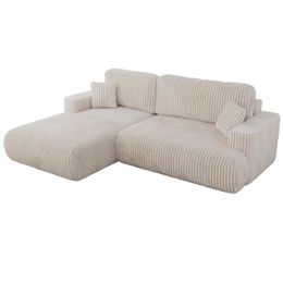 ECKSOFA OVO L Beige Cord - Links Seite